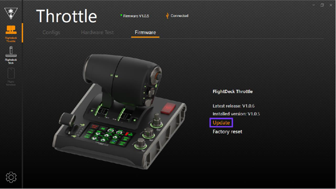 VelocityOne Flightdeck - Firmware Update