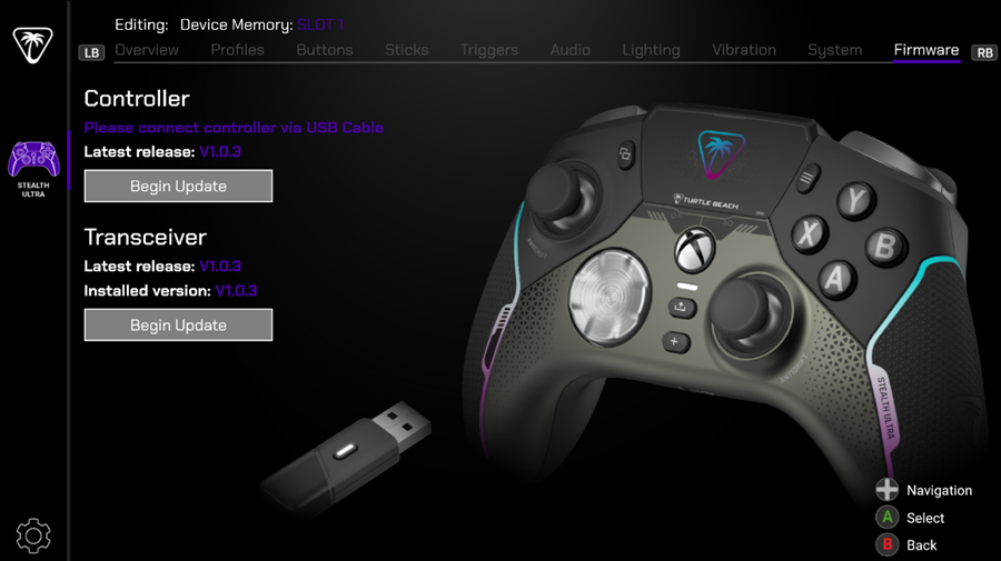 Stealth Ultra Controller - Firmware Update